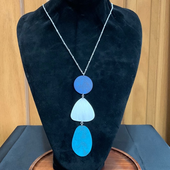 J. Jill | Jewelry | Nwt J Jill Bluesilvergreen Necklace | Poshmark